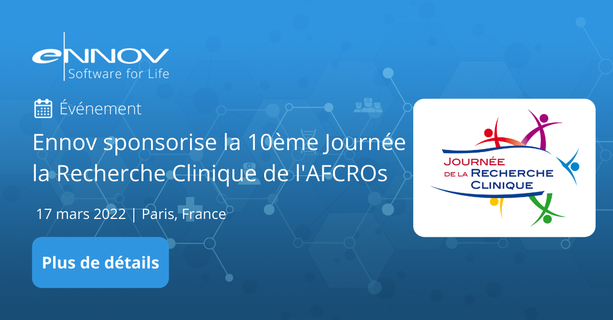 Ennov sponsorise la 10ème Journée de la Recherche Clinique de l'AFCROs ...