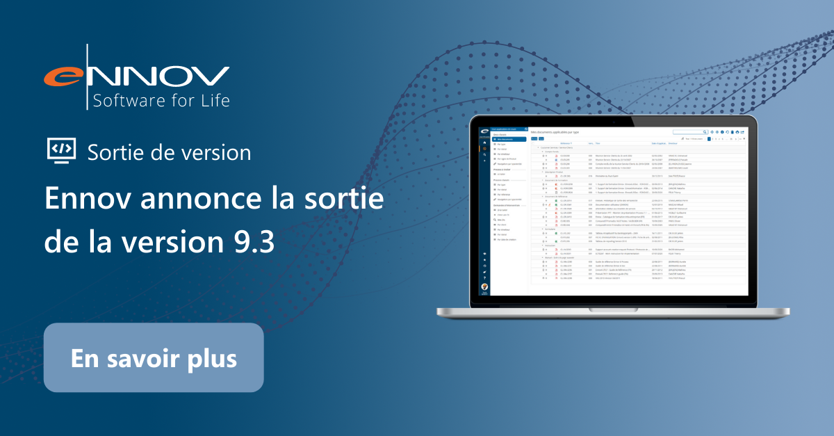 Ennov annonce la sortie de la version 9.3 - Ennov Software for Life